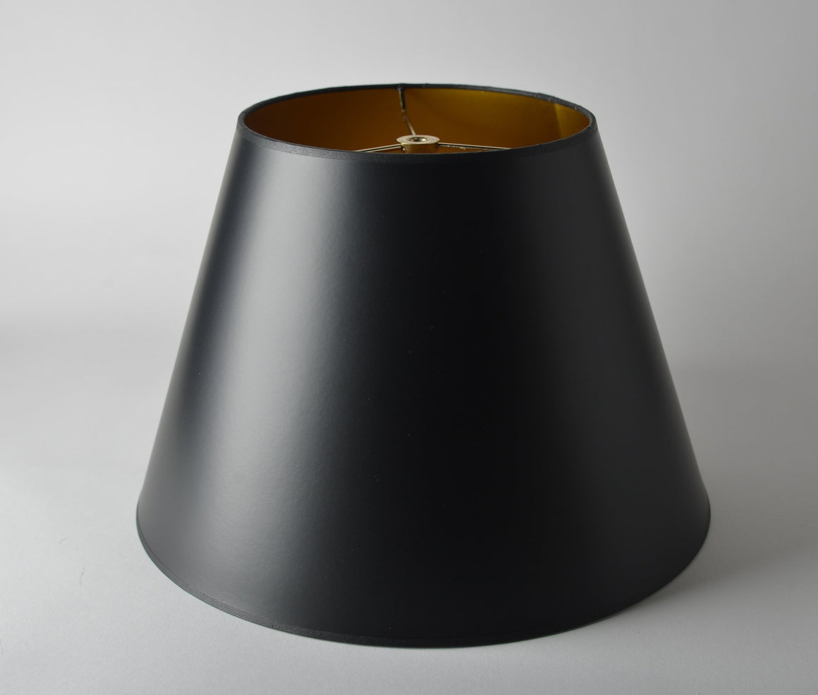 Opaque Paper Empire Lampshade (w/ Gold Interior) - Just Shades